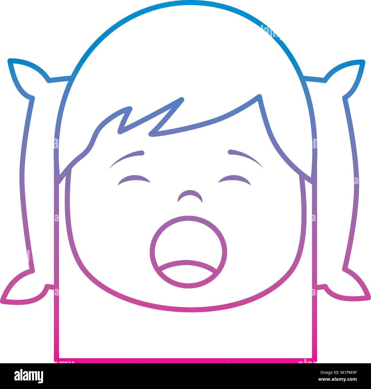 Girl Yawning Drawing