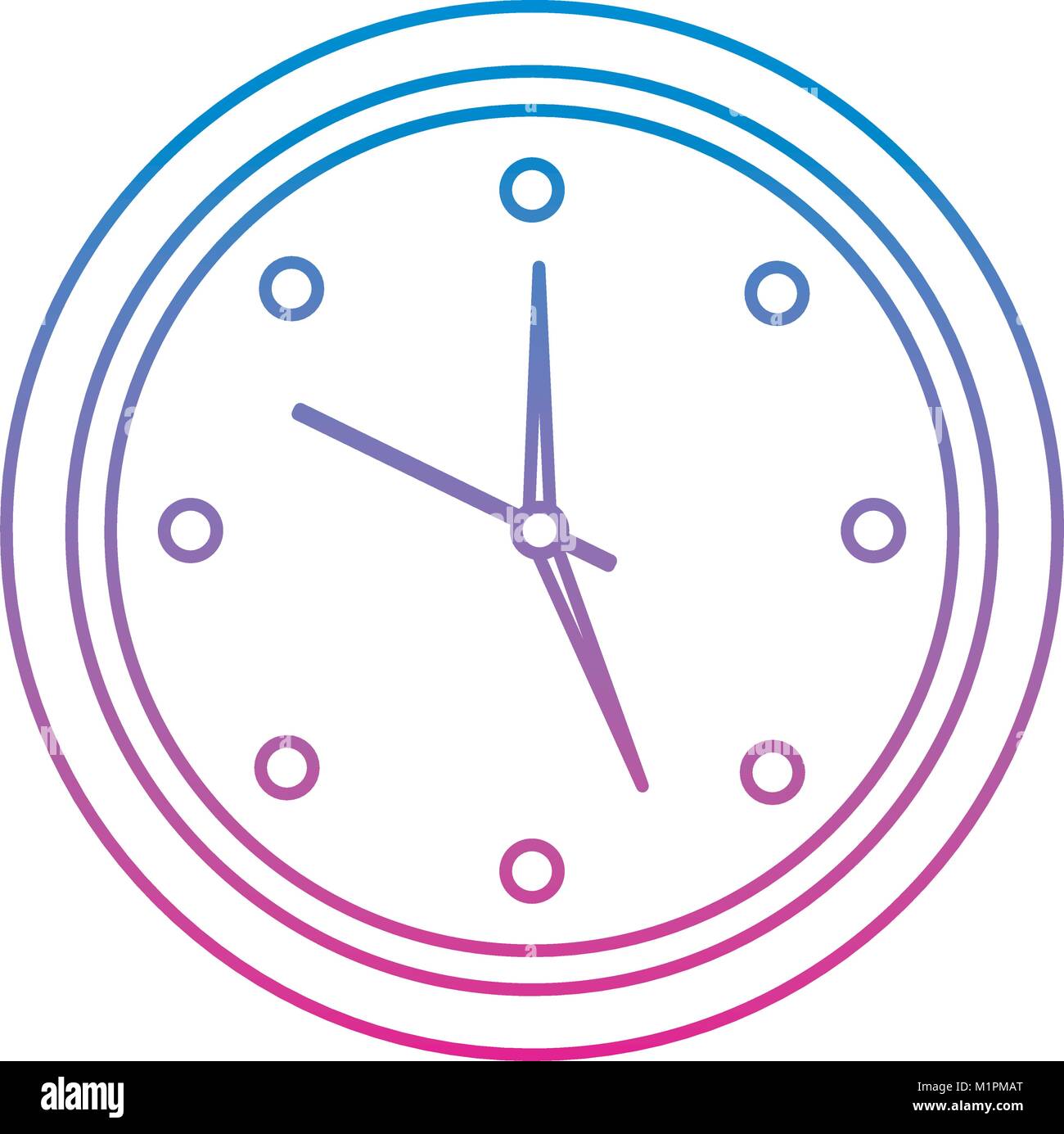 round clock time hour object icon Stock Vector Image & Art - Alamy