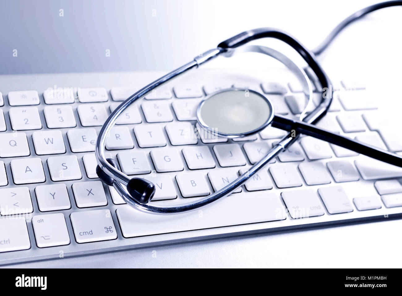It support scene with stethoscope and computer keypad. Medical ...