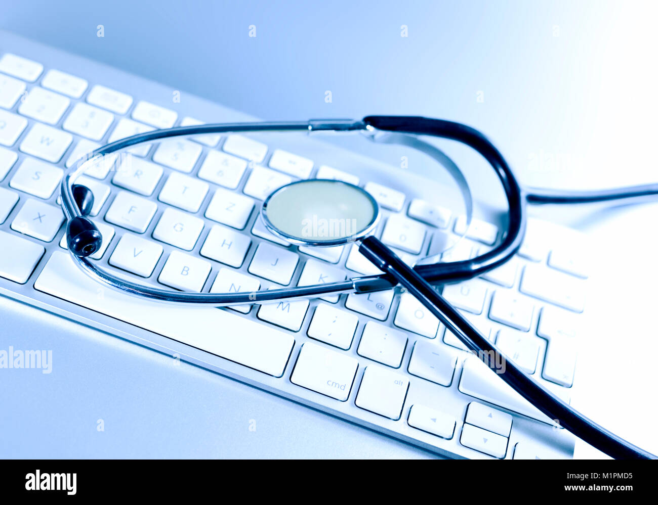 It support scene with stethoscope and computer keypad. Medical ...