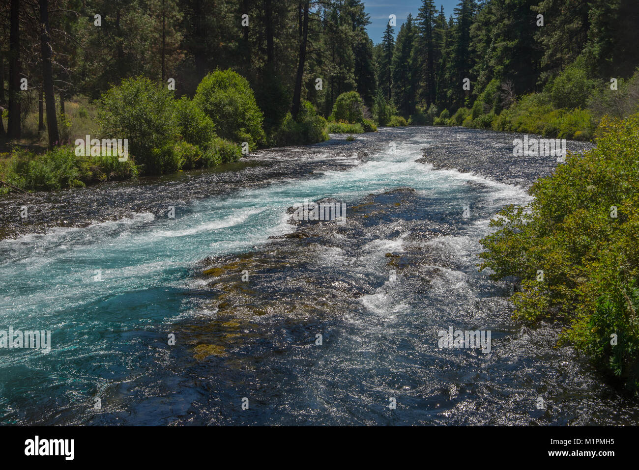 Metolius River near Wizard Falls in central Oregon Stock Photo - Alamy