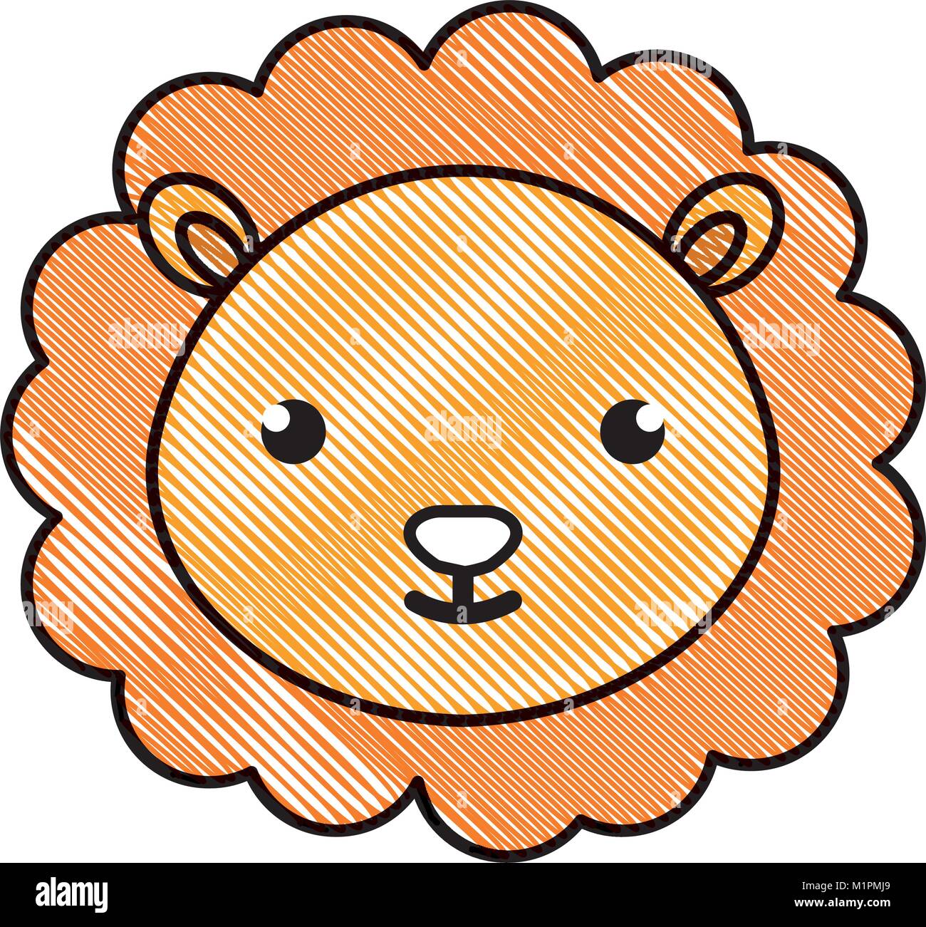 cute and tender lion head character Stock Vector Image & Art - Alamy