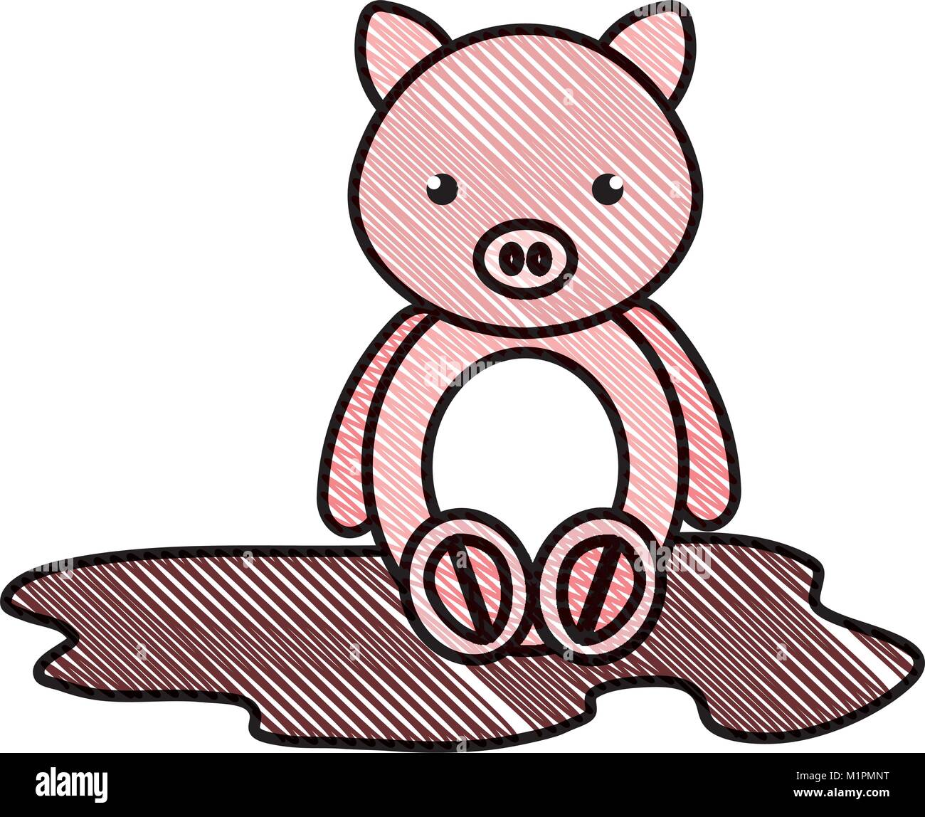 cute and tender pig in the swamp character Stock Vector Image & Art - Alamy
