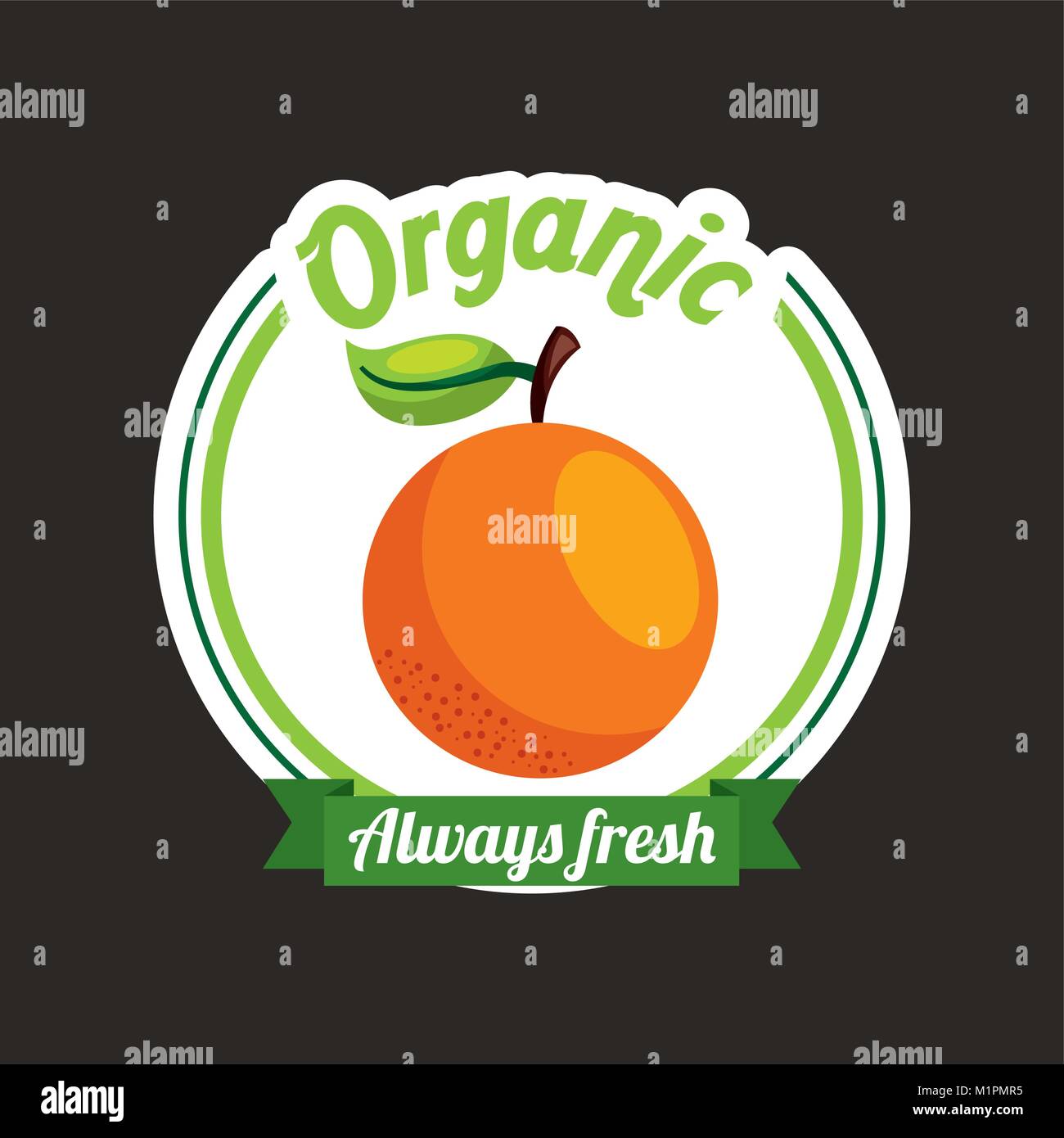 fresh organic food emblem image Stock Vector Image & Art - Alamy