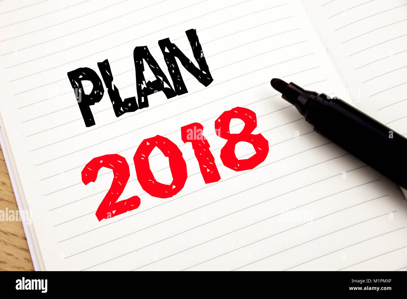 Plan 2018. Business concept for Planning Strategy Action Plan written ...