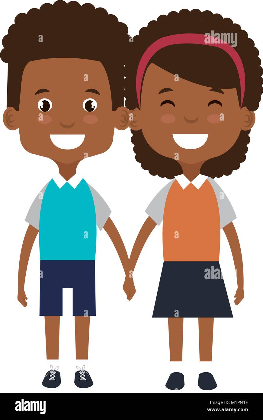 cute and little african kids Stock Vector Image & Art - Alamy