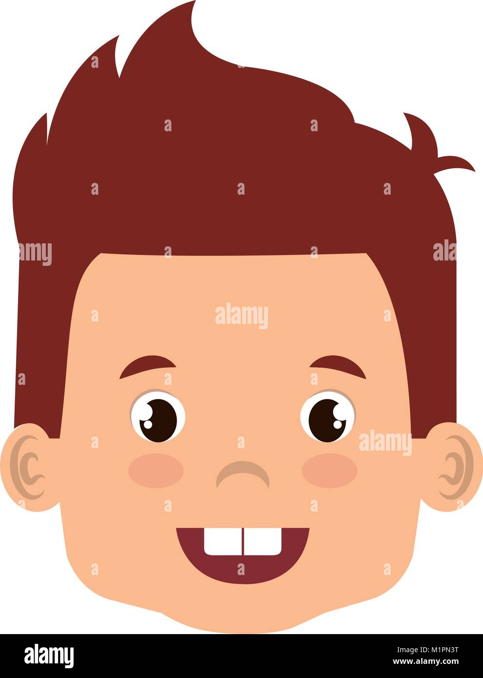 cute and little boy head Stock Vector Image & Art - Alamy