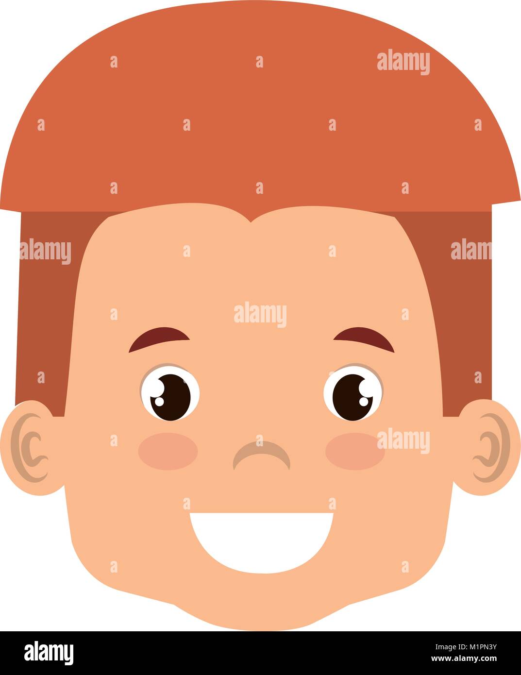 cute and little boy head Stock Vector Image & Art - Alamy
