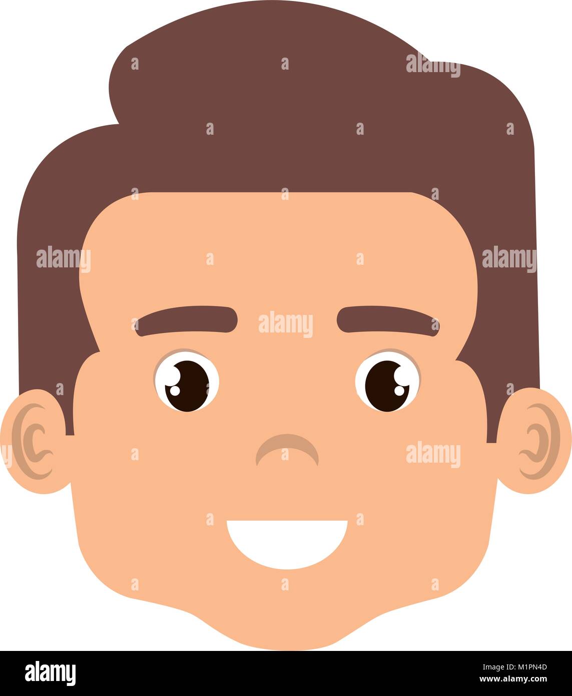 cute and little boy head Stock Vector Image & Art - Alamy