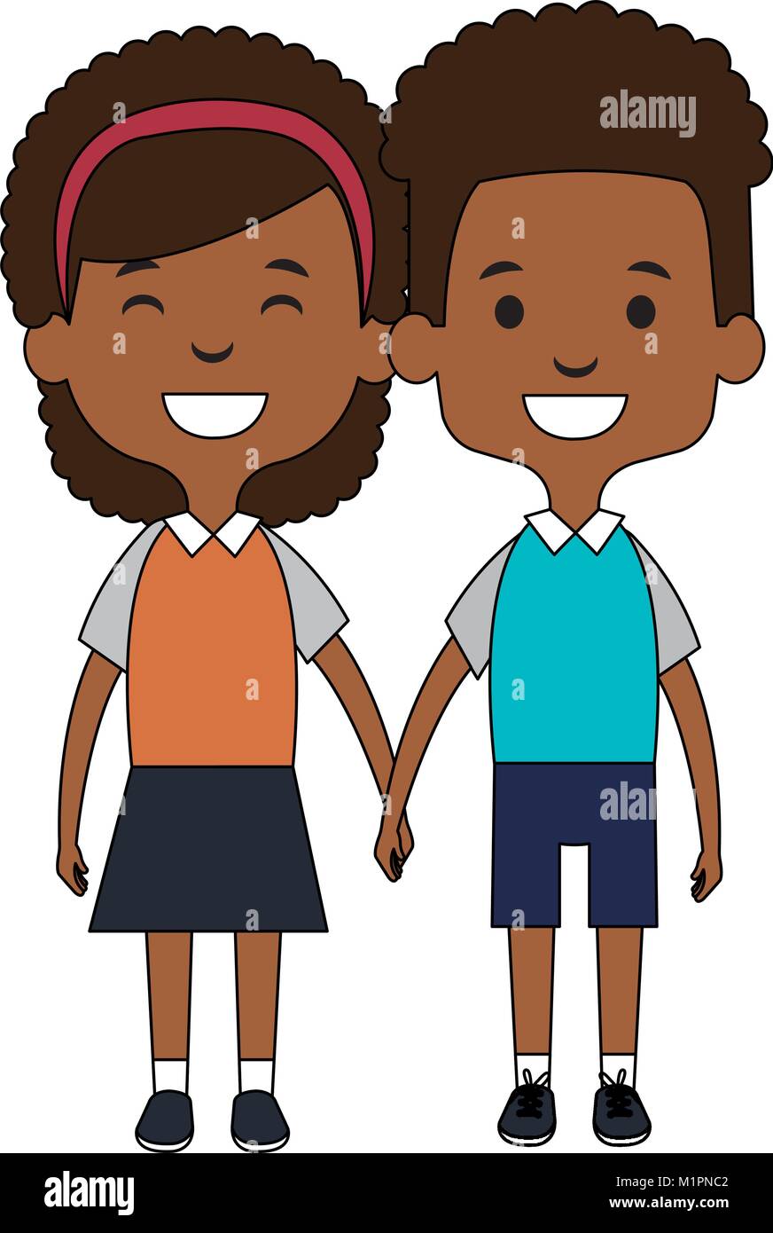 cute and little african kids Stock Vector Image & Art - Alamy
