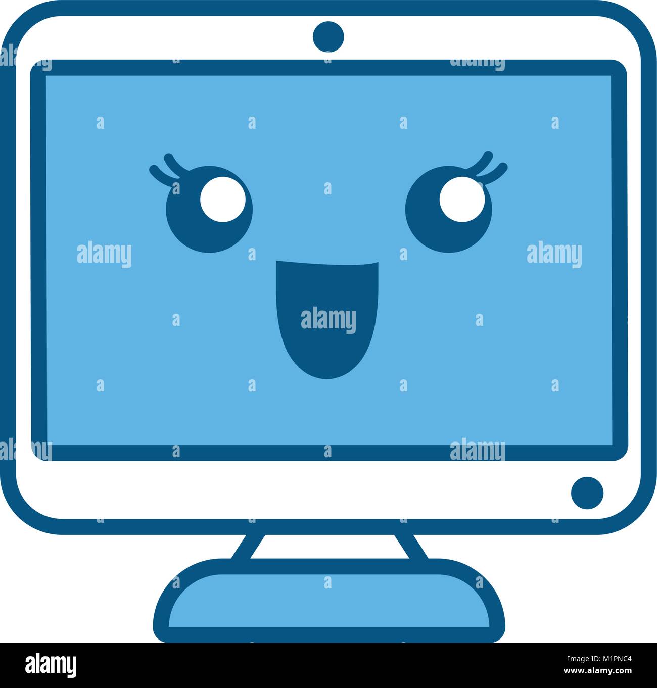 kawaii computer monitor icon Stock Vector Image & Art - Alamy