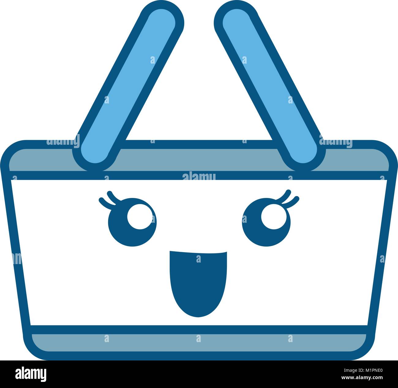 kawaii shopping basket icon Stock Vector Image & Art - Alamy