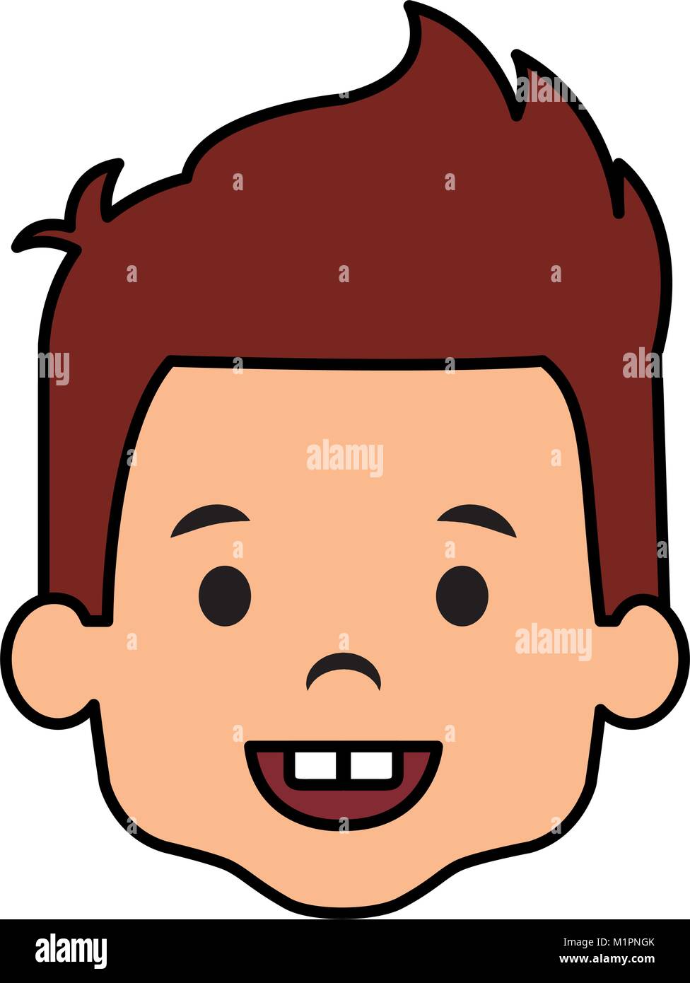 cute and little boy head Stock Vector Image & Art - Alamy