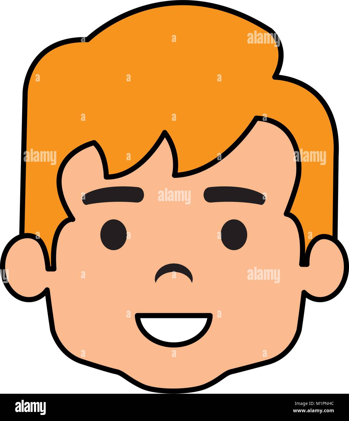 cute and little boy head Stock Vector Image & Art - Alamy