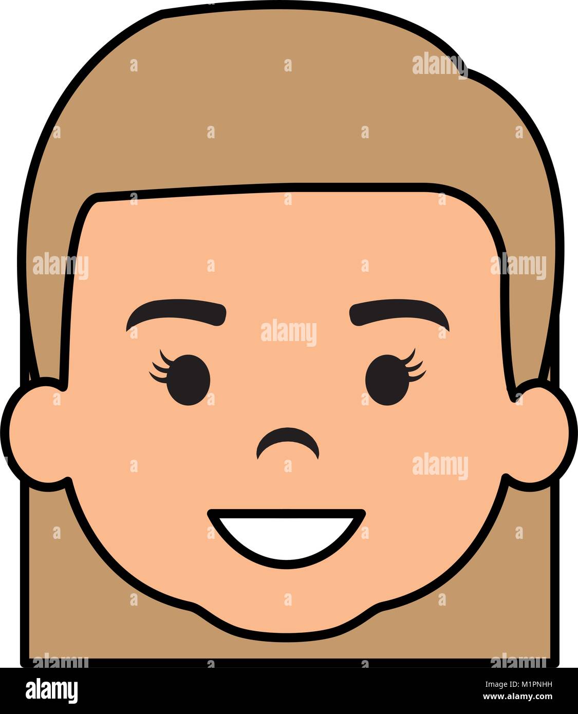 cute and little girl head Stock Vector Image & Art - Alamy