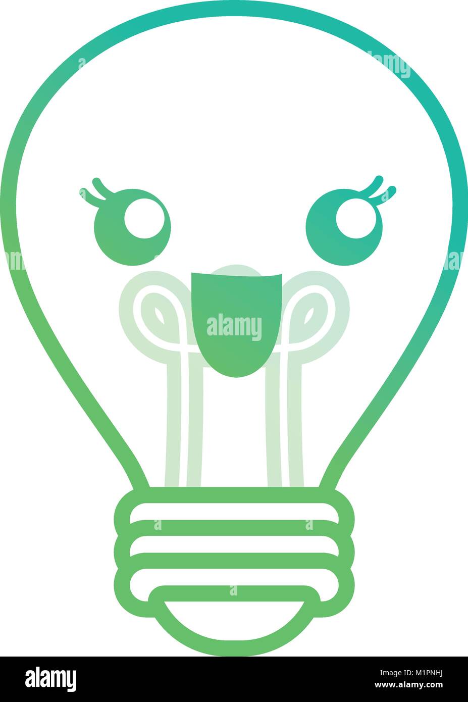 kawaii light bulb icon Stock Vector Image & Art - Alamy