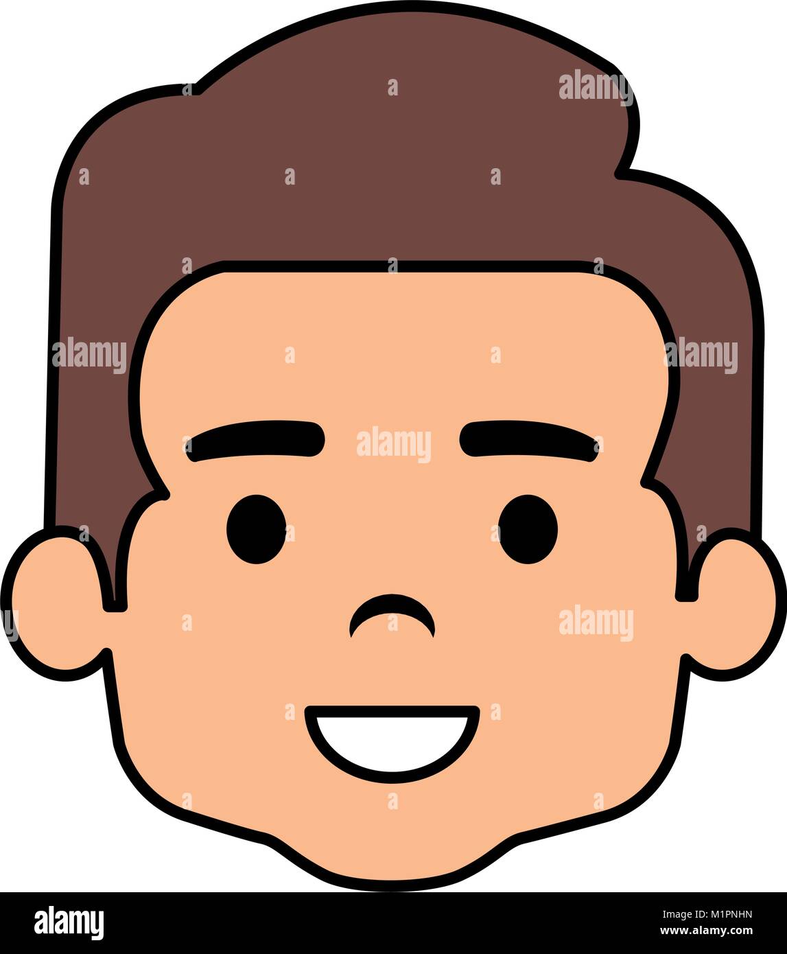 cute and little boy head Stock Vector Image & Art - Alamy