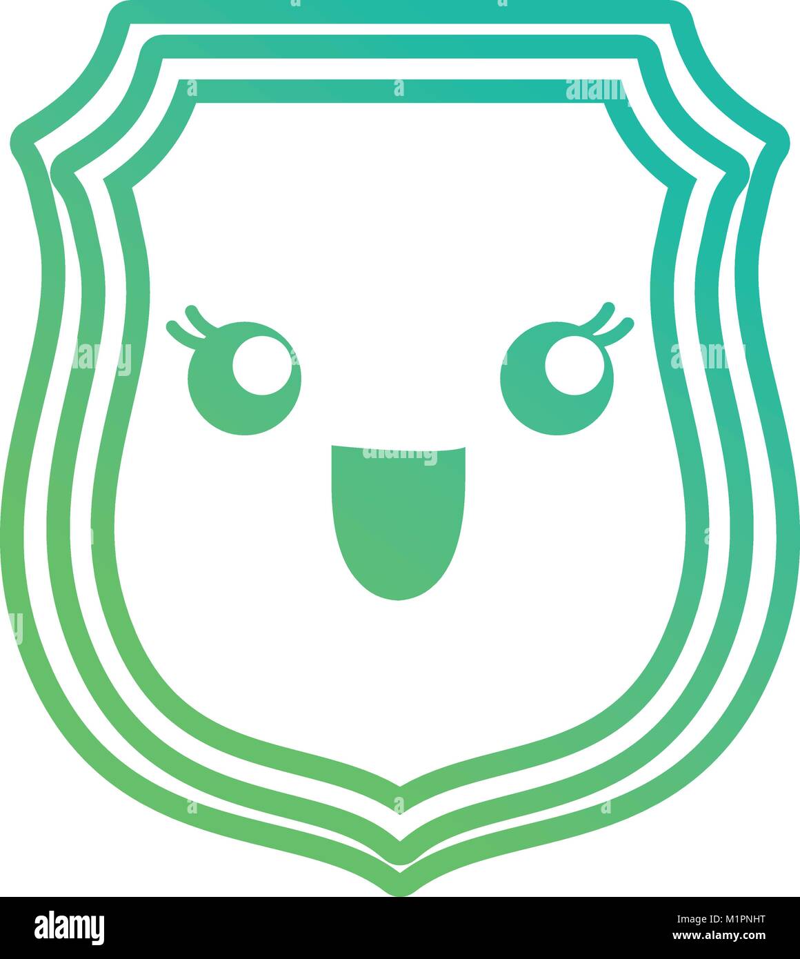 kawaii shield icon Stock Vector Image & Art - Alamy