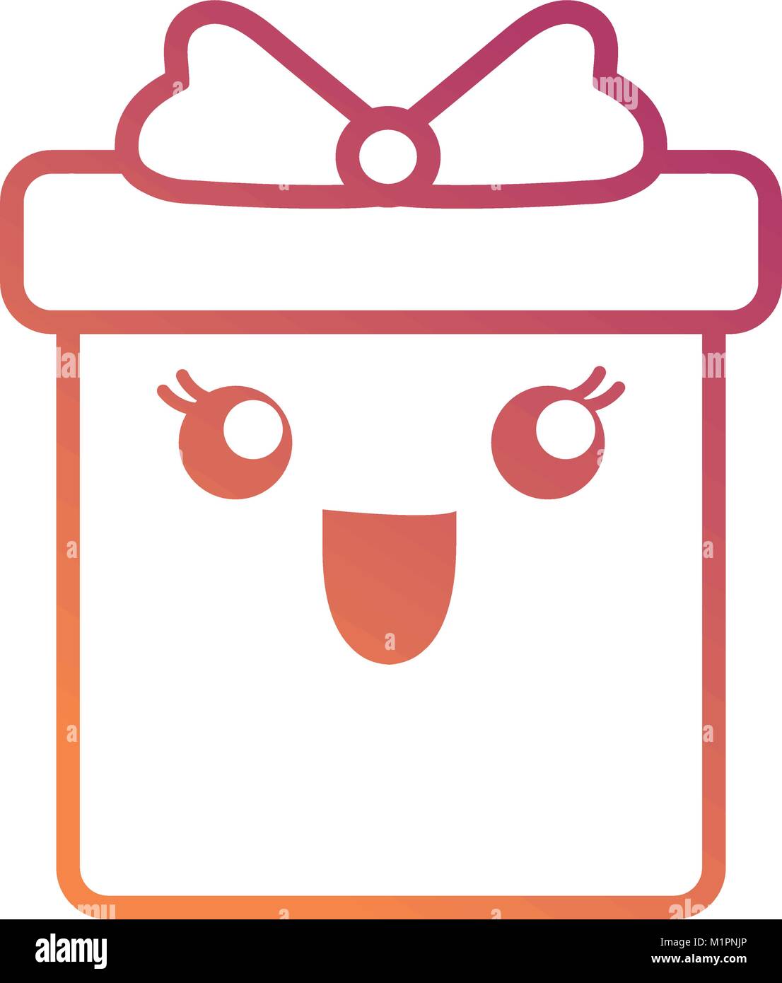 Kawaii gift box icon Stock Vector Image & Art - Alamy