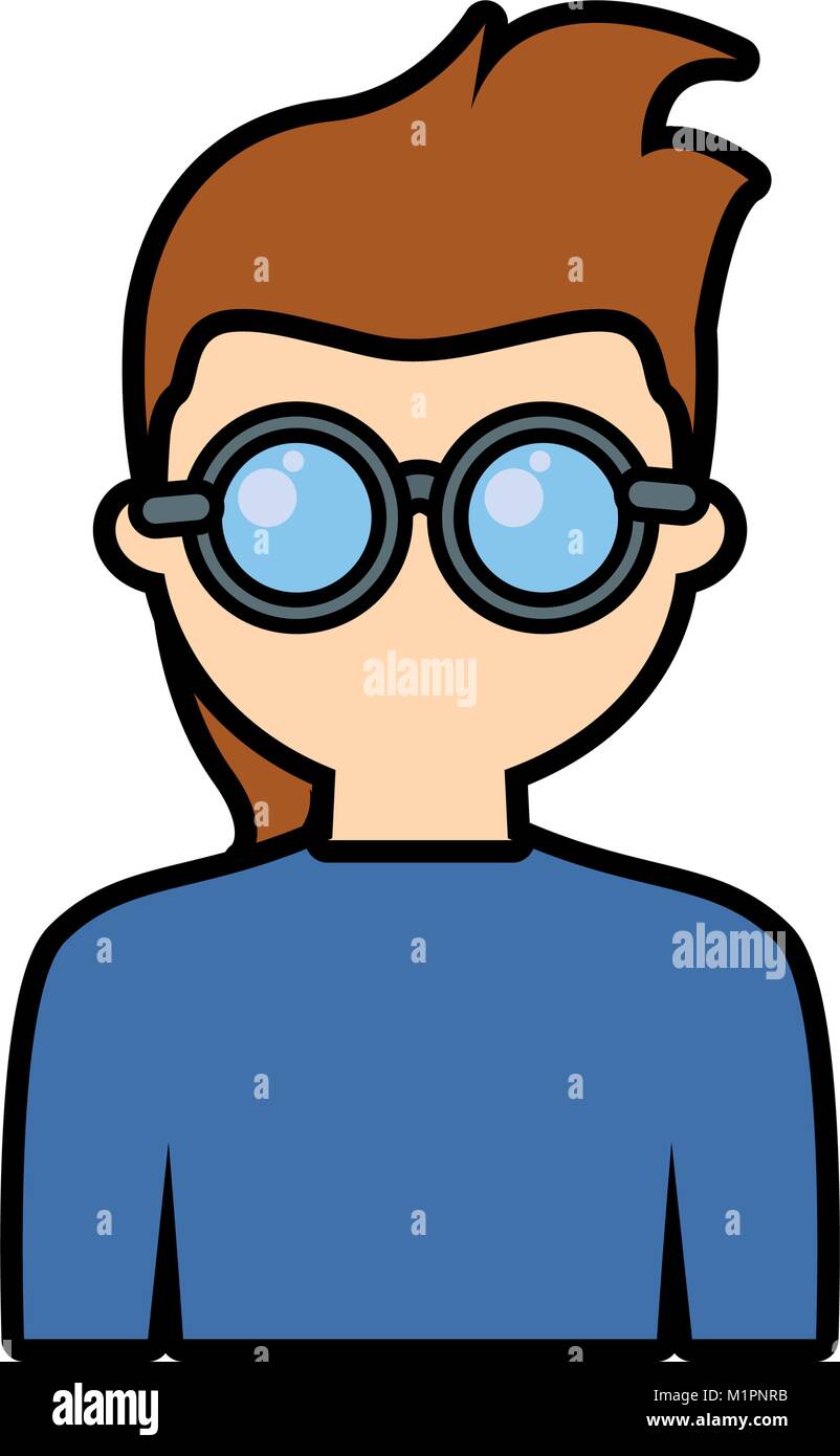 avatar man wearing glasses Stock Vector Image & Art - Alamy