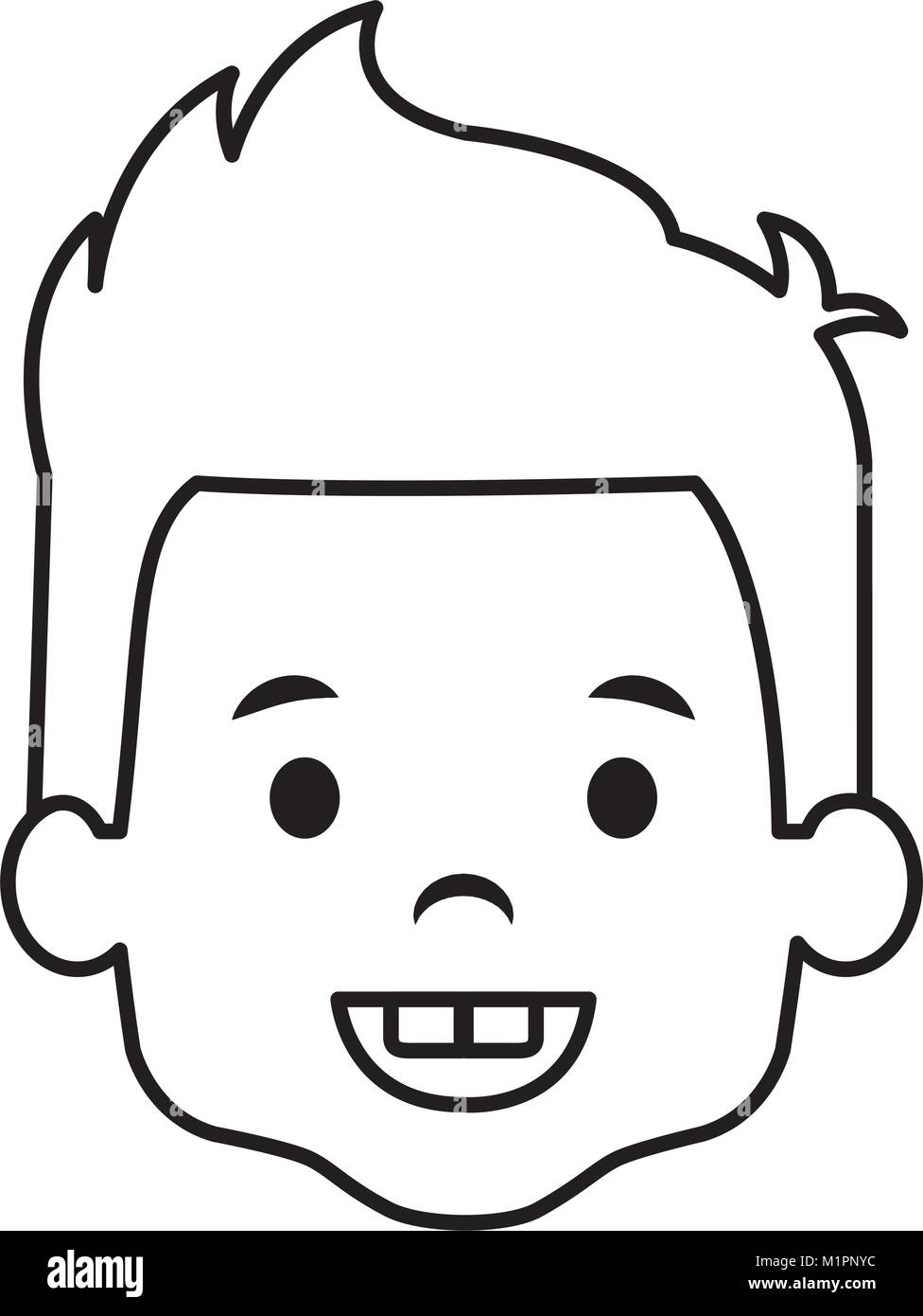 cute and little boy head Stock Vector Image & Art - Alamy