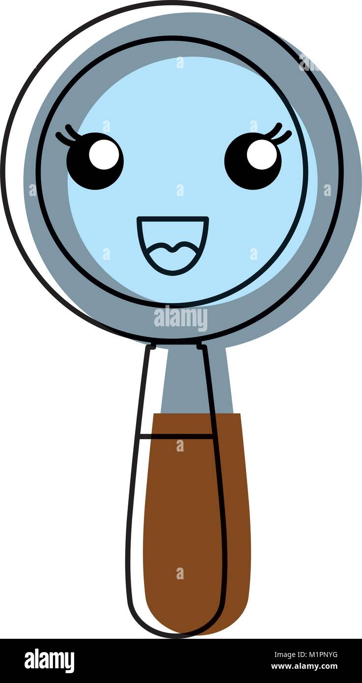 Kawaii magnifying glass cartoon hi-res stock photography and images - Alamy