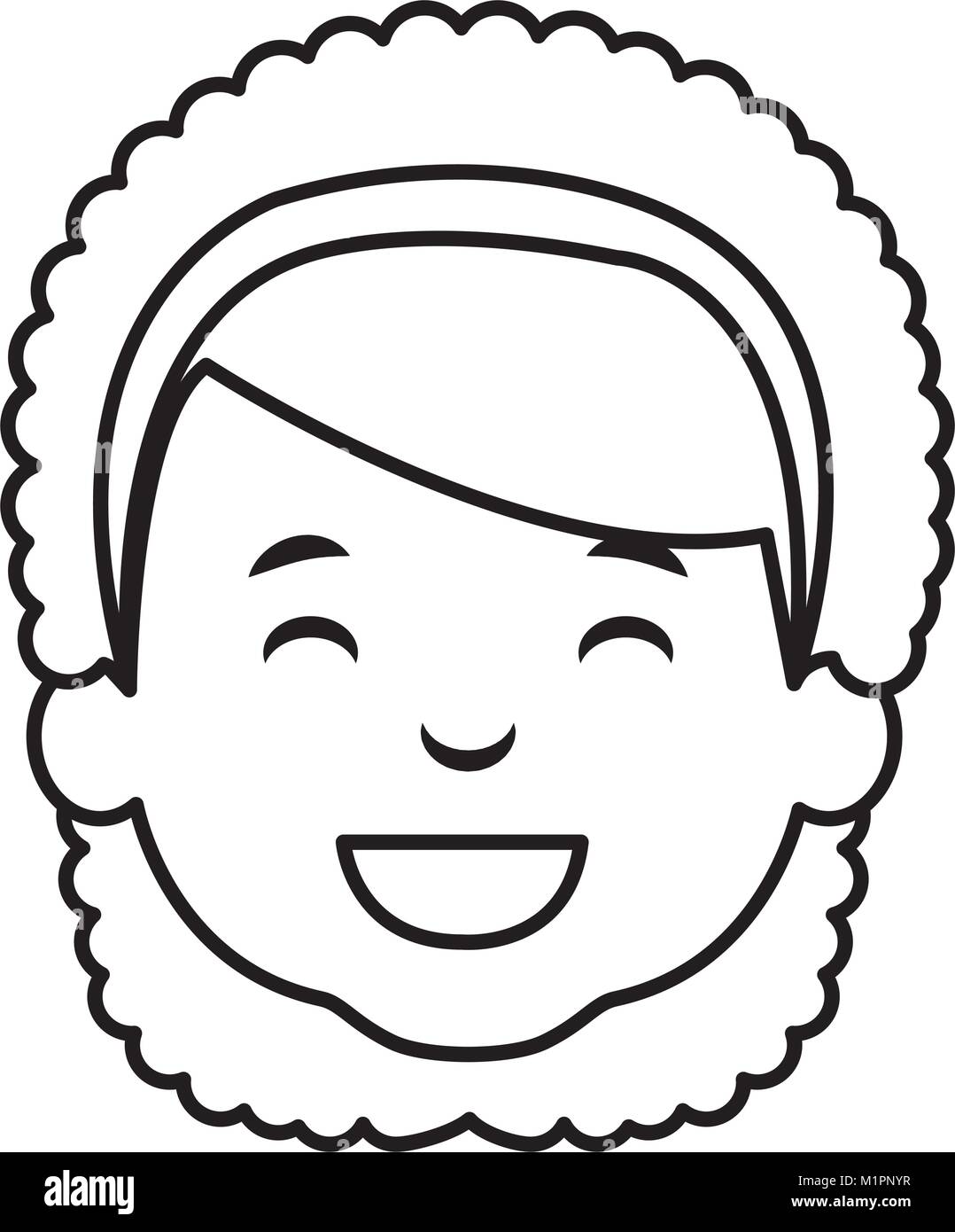 cute and little girl head Stock Vector Image & Art - Alamy