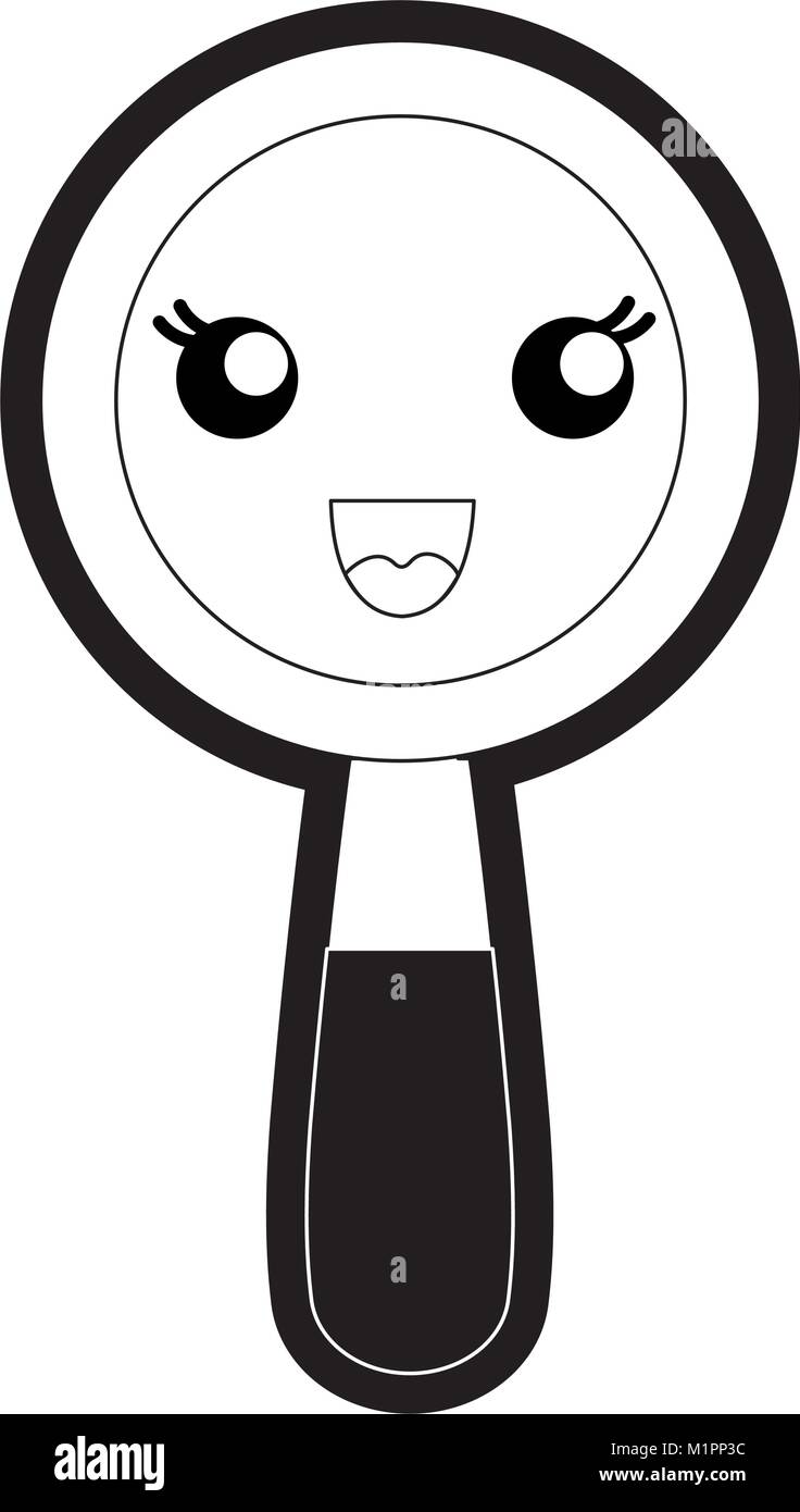Kawaii magnifying glass icon hi-res stock photography and images - Alamy