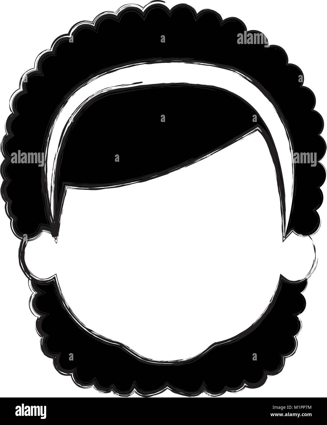 cute and little girl head Stock Vector Image & Art - Alamy