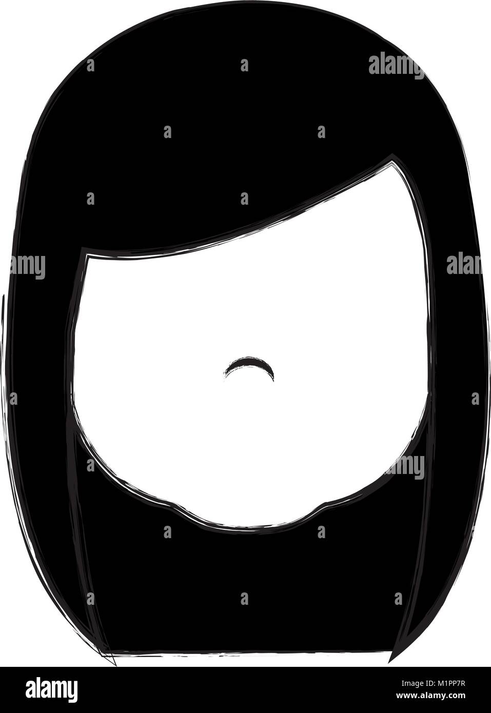 cute and little girl head Stock Vector Image & Art - Alamy