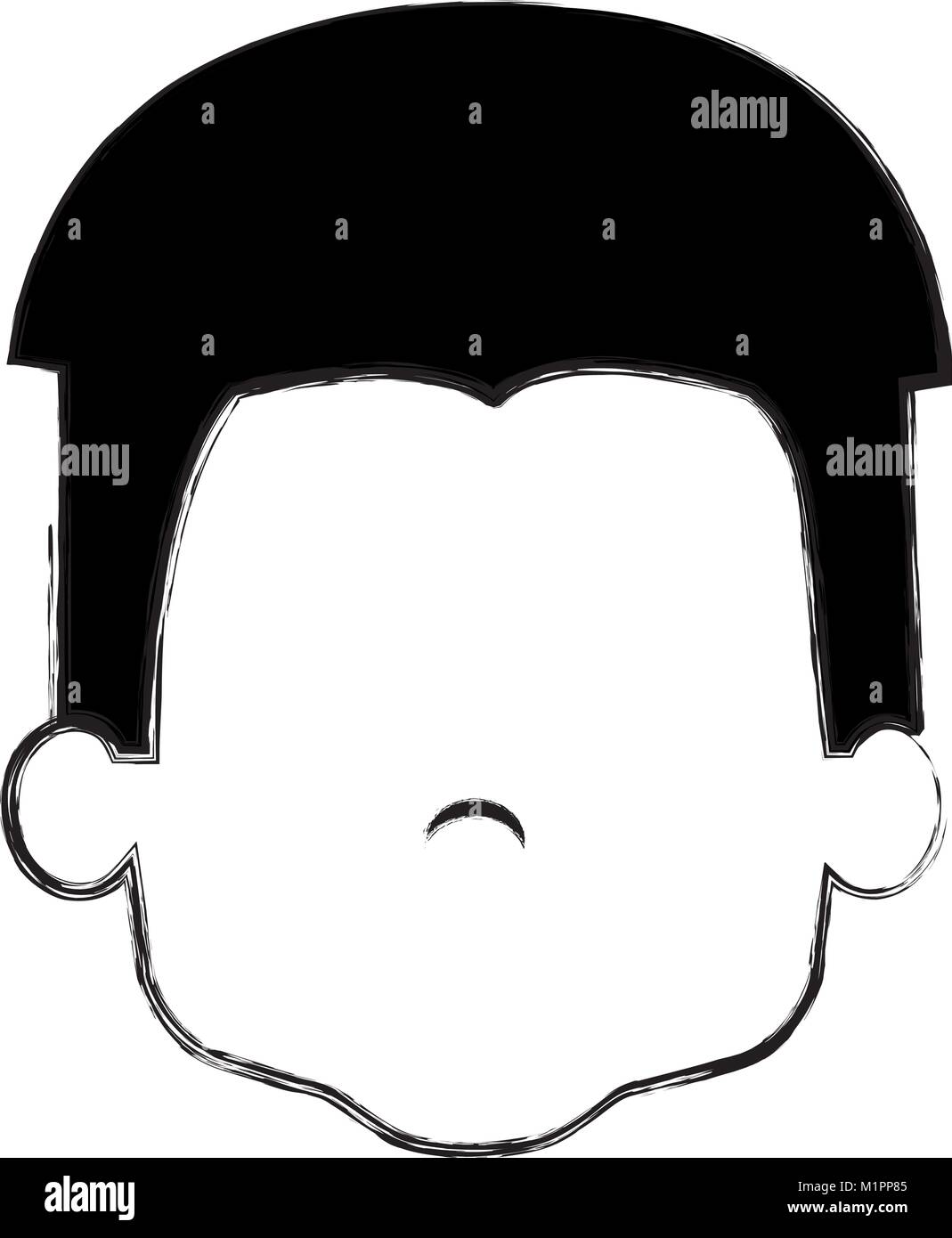 cute and little boy head Stock Vector Image & Art - Alamy