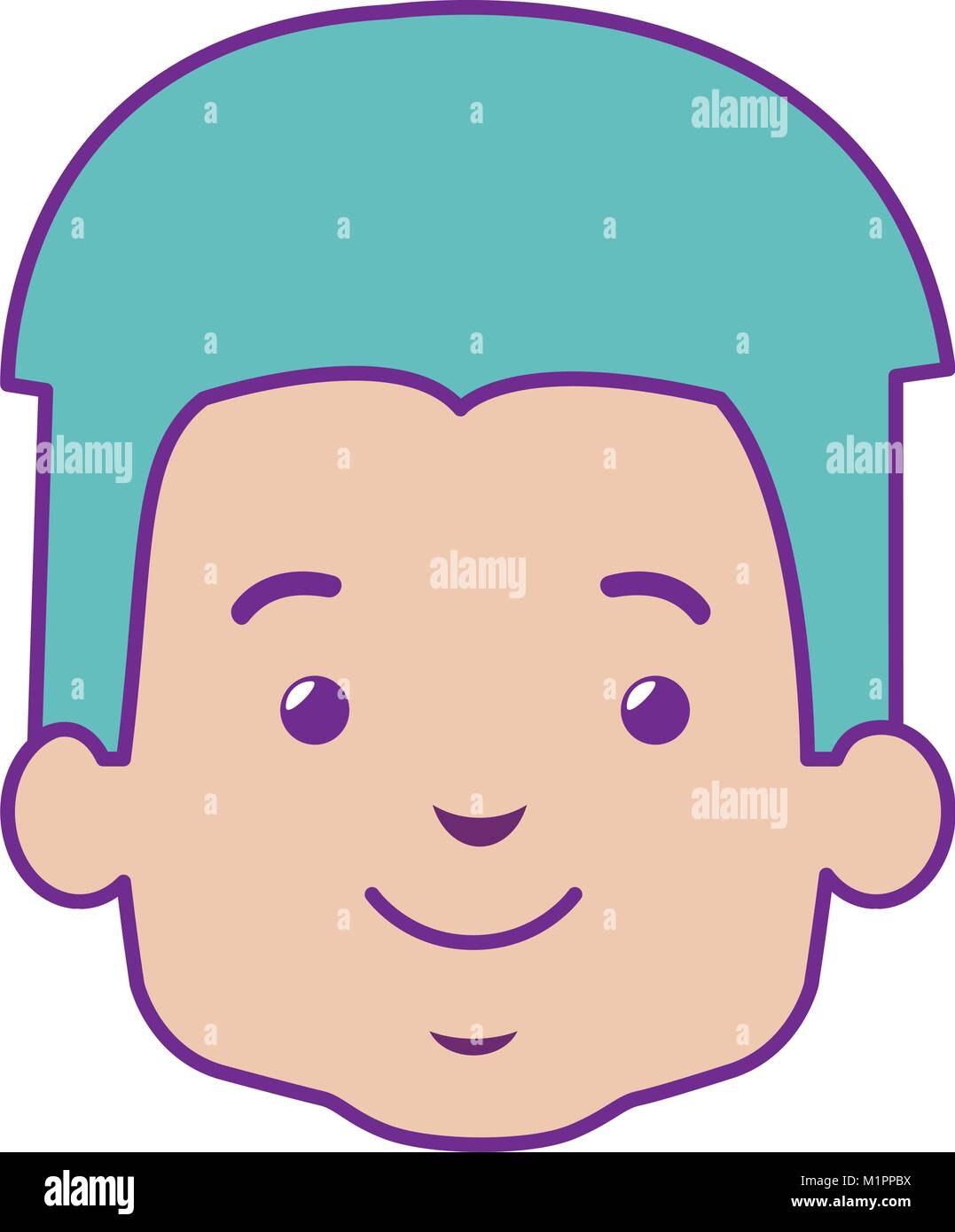 cute and little boy head Stock Vector Image & Art - Alamy