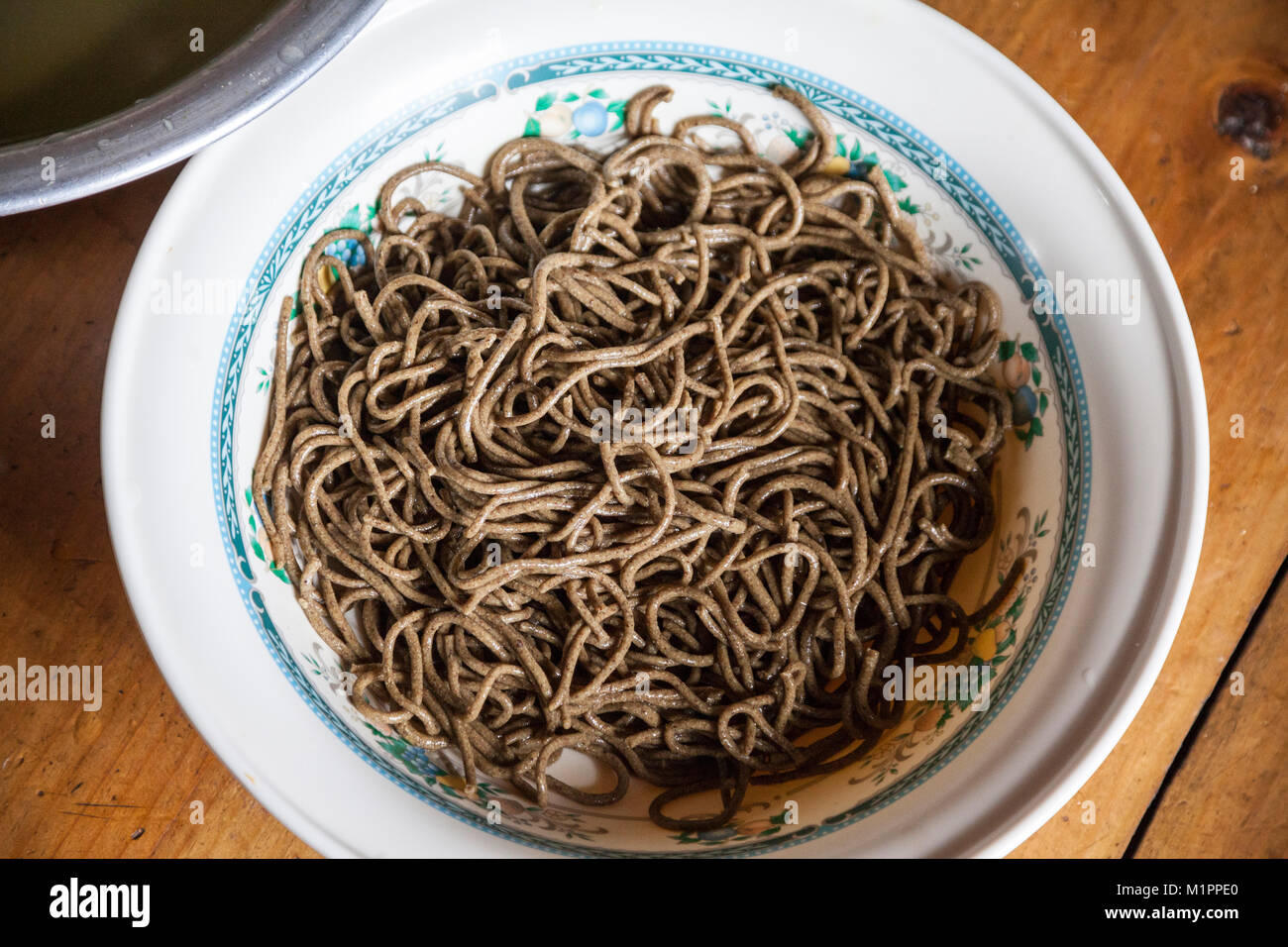 Bumthang, Bhutan. Fresh Buckwheat Noodles Stock Photo - Alamy