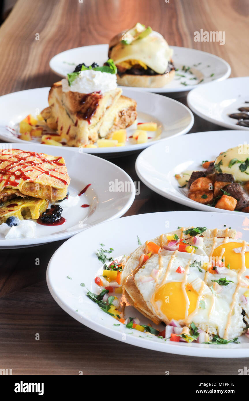 A selection of brunch dishes Stock Photo - Alamy