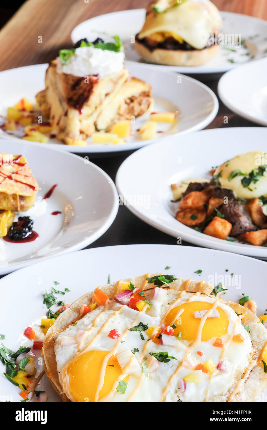 A selection of brunch dishes Stock Photo - Alamy