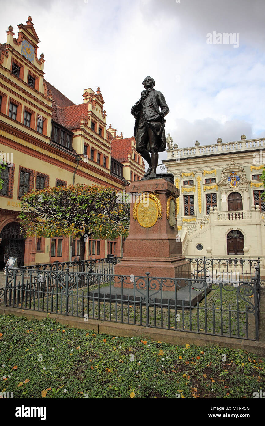 Goethe monument on the Naschmarkt in front of the Old Stock Exchange ...