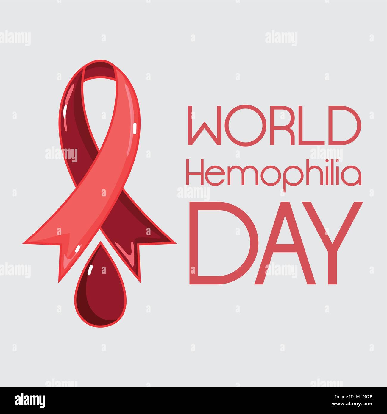 red ribbon design with blood drop vector illustration Stock Vector ...