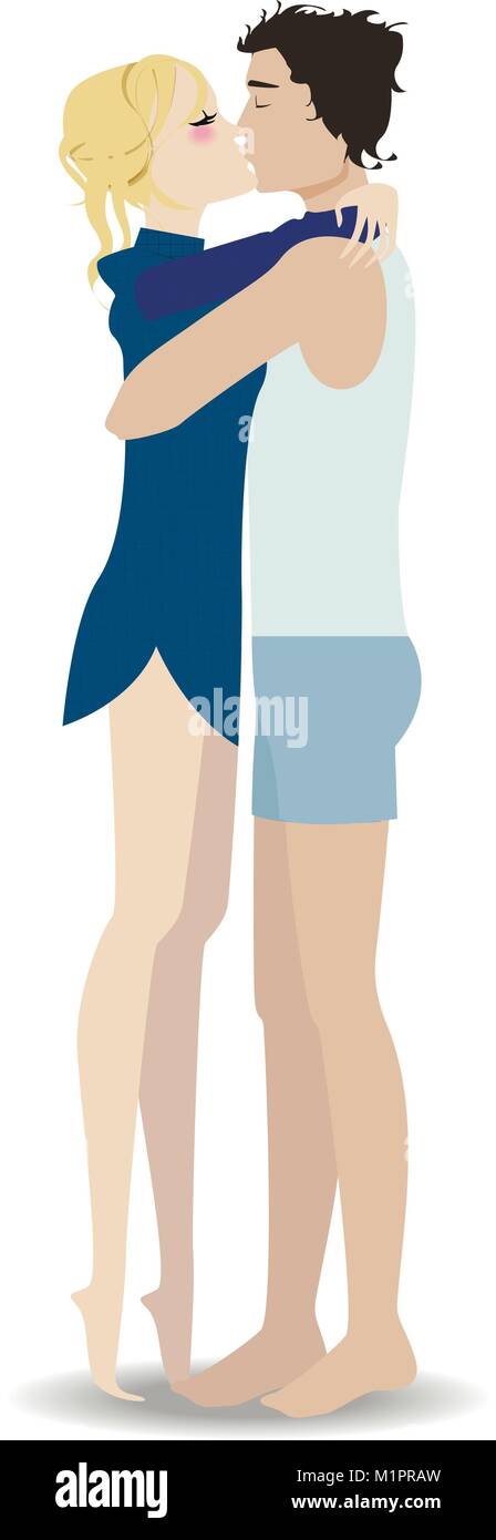 Couple love hug in Stock Vector Images - Alamy
