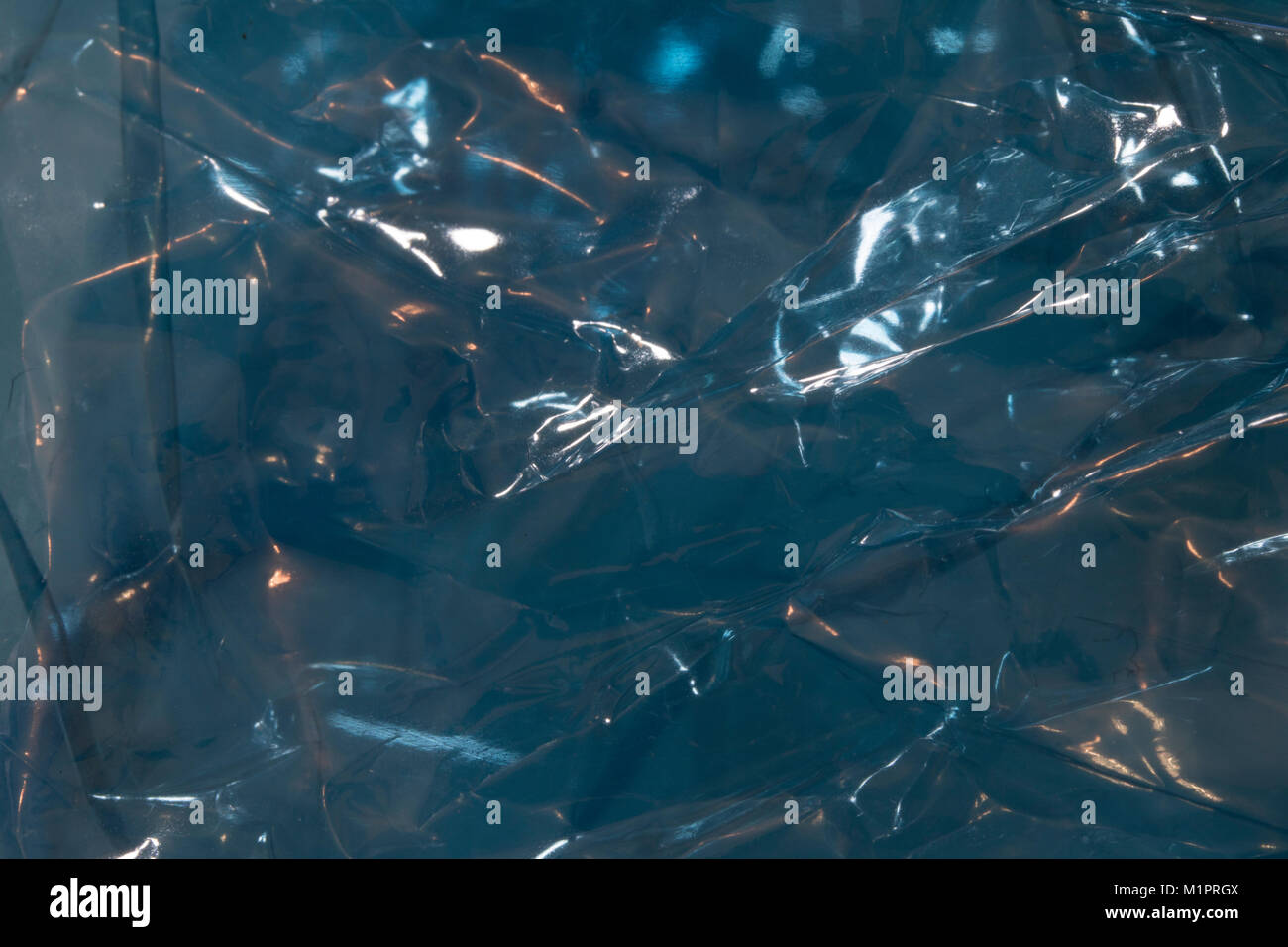 Plastic Shiny See Through Abstract Shimmer Creased Background Blue ...