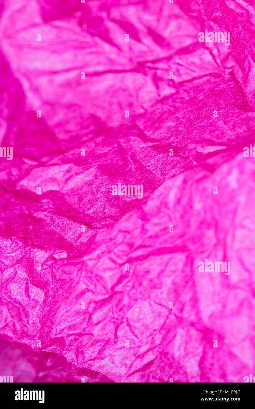Scrunched Up Pink Tissue Paper Crumpled Background Stock Photo - Alamy