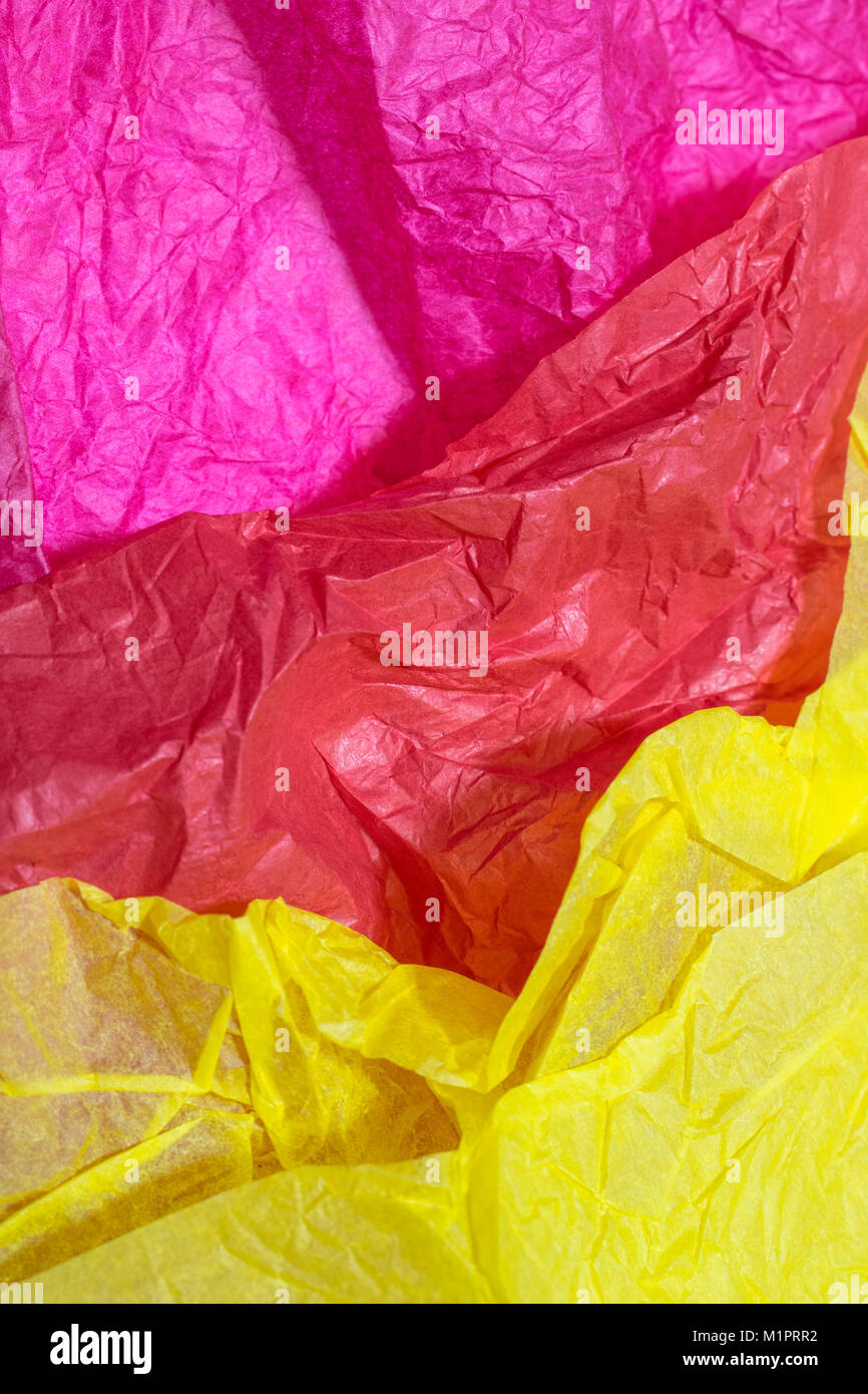 Scrunched Up Pink Tissue Paper Crumpled Background Stock Photo - Alamy