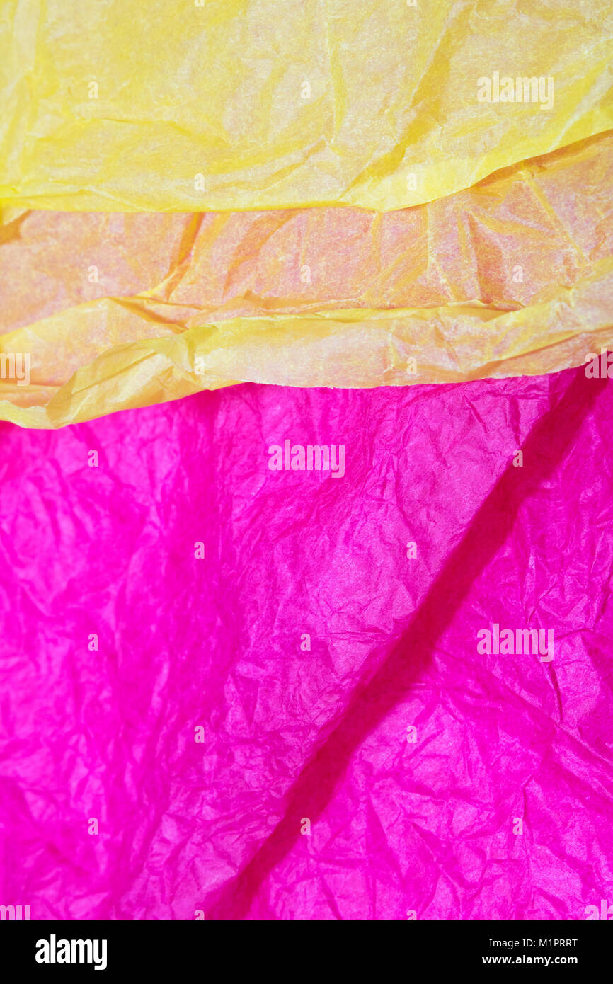 Scrunched Up Pink Tissue Paper Crumpled Background Stock Photo - Alamy