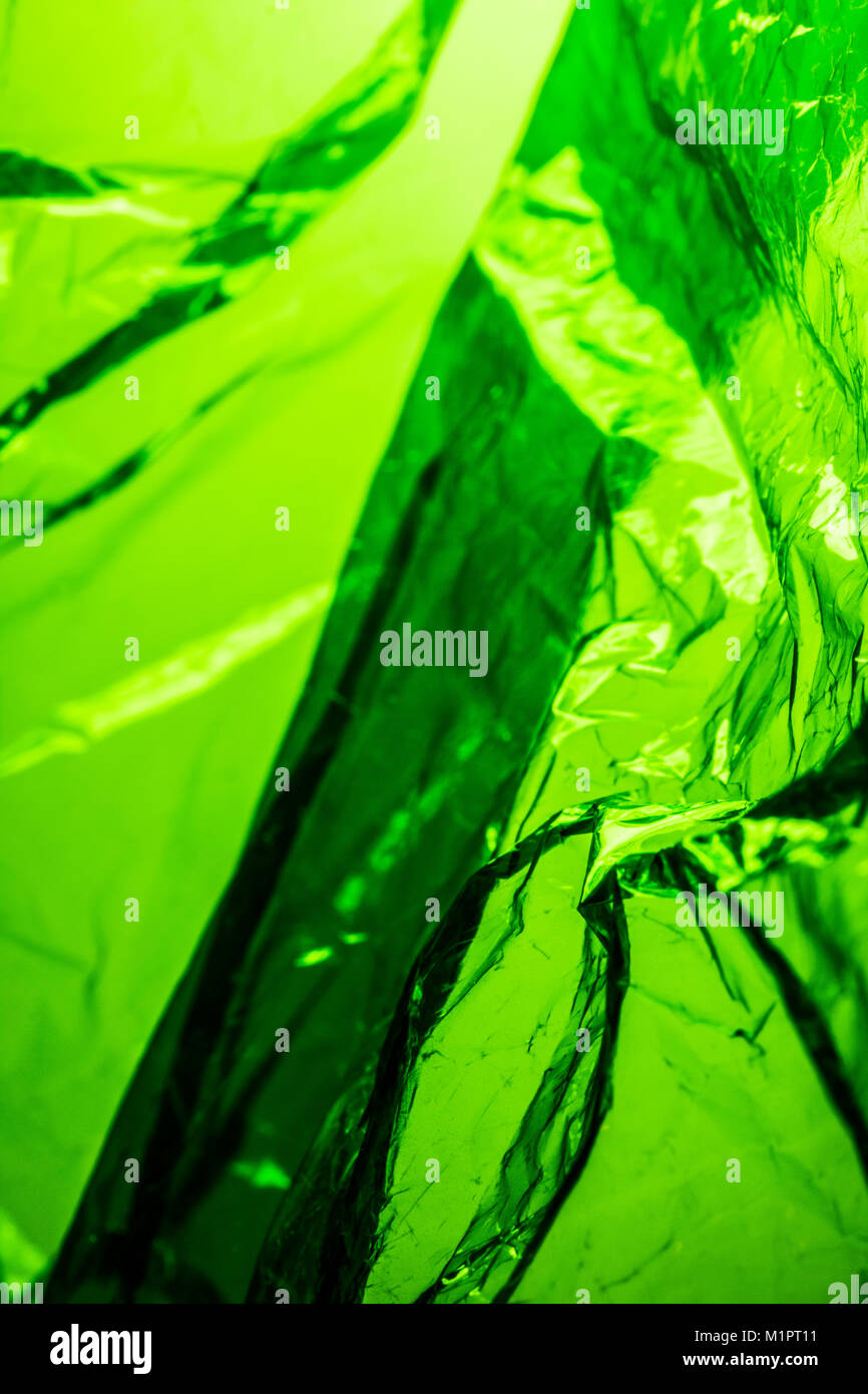 Plastic Shiny See Through Abstract Shimmer Creased Background Stock ...