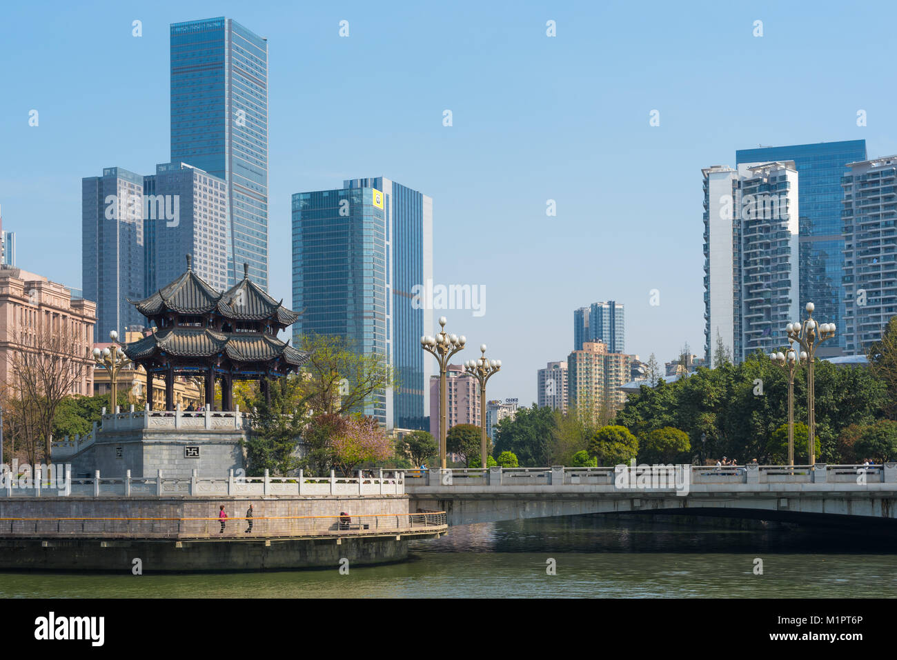 HeJiang pavilion in Chengdu on a sunny day Stock Photo - Alamy