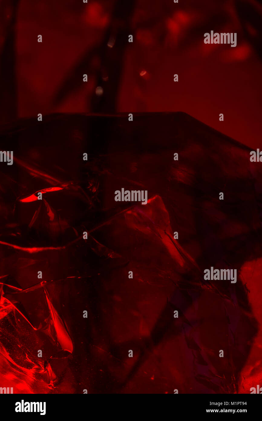 Plastic Shiny See Through Abstract Shimmer Creased Background red Stock ...
