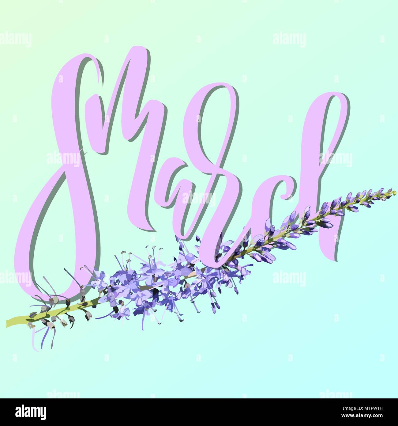 March violet illustration Stock Vector Images - Alamy