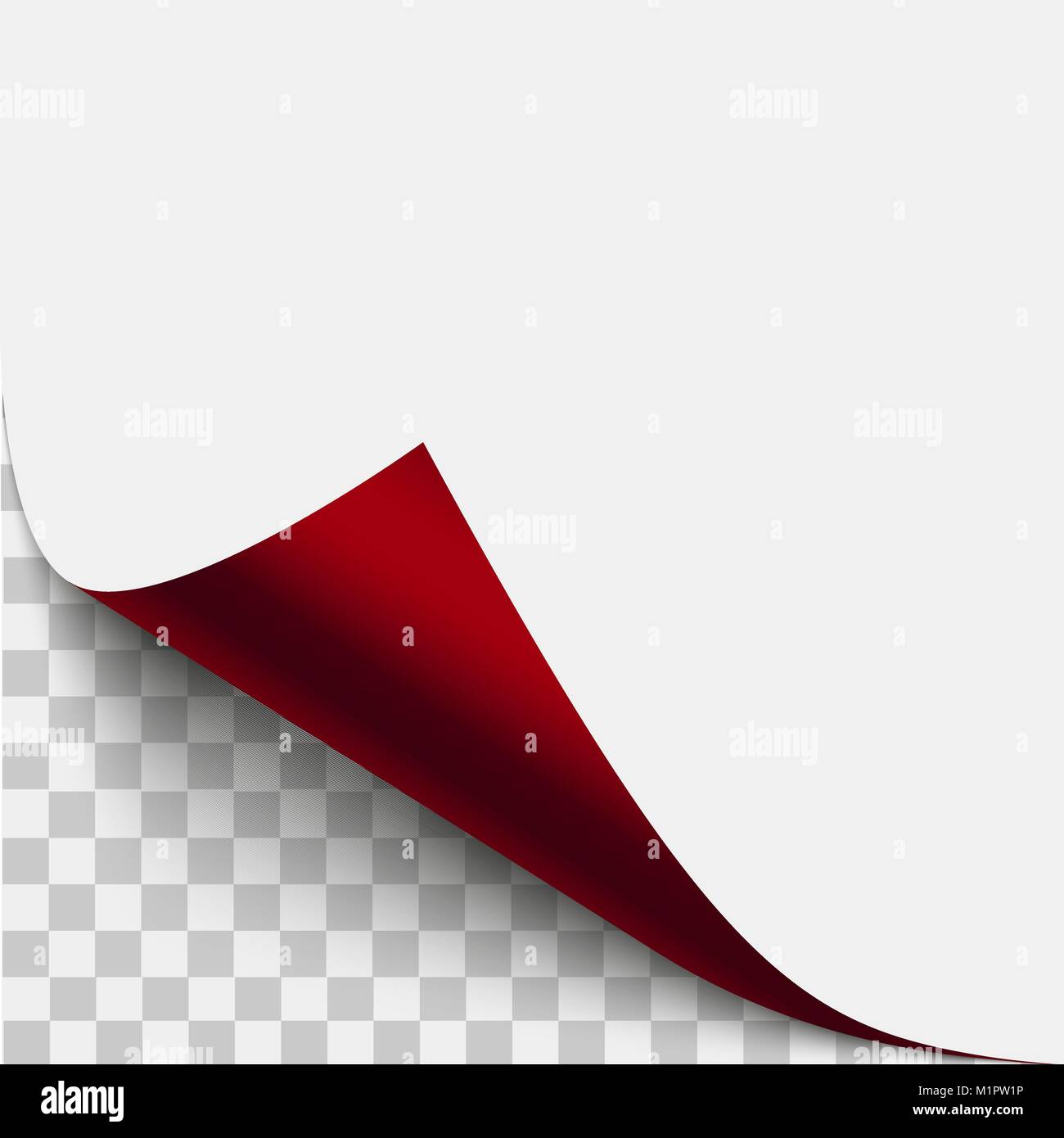 Curled Up Paper Stock Vector Images - Alamy