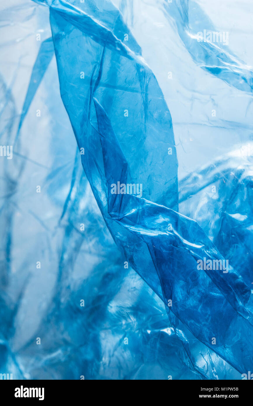 Plastic Shiny See Through Abstract Shimmer Creased Background Blue ...