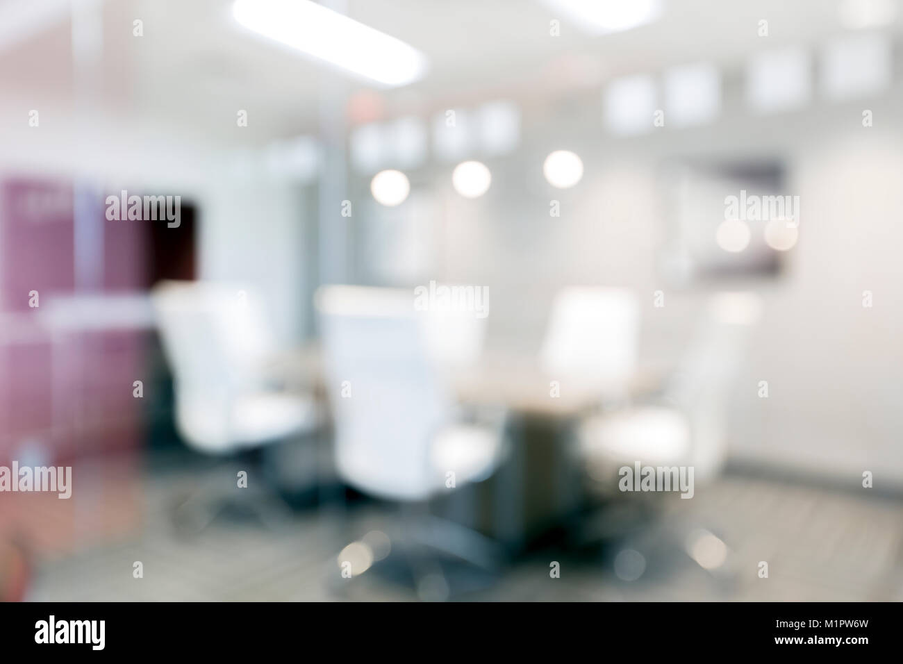 Blurred background of conference room interior Stock Photo - Alamy