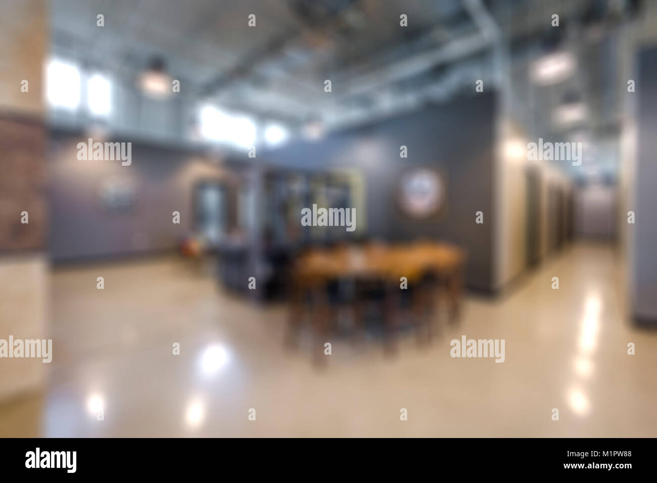 Blurred background of conference room interior Stock Photo - Alamy